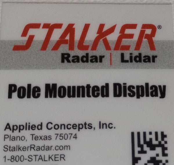 Stalker 18" Pole Mounted LED Radar Speed Sign 18" Bluetooth AC Plug-In ...