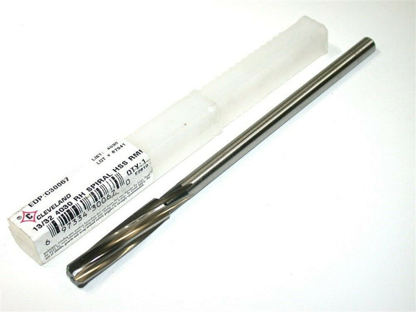 UP TO 12 NEW CLEVELAND TWIST 6 FLUTE SPIRAL RH 13/32" .4062" REAMERS C