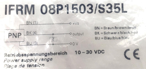 Baumer Electric IFRM-08P1503-S35L Inductive Proximity Switch 10-30VDC