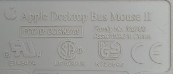 Apple Family M2706 Vintage Retro Wired Desktop Trackball Bus Mouse II ...