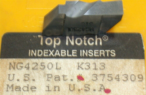 Lot of 3 New Kennametal Top Notch Grooving Inserts NG4250L K313
