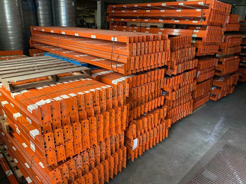 Interlake 10' x 2 3/4" Warehouse Pallet Racking Cross Beam Tear Drop 1