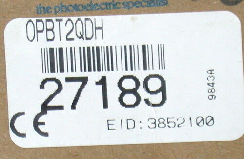 NEW BANNER PHOTOELECTRIC OMNI-BEAM 27189 OPBT2QDH