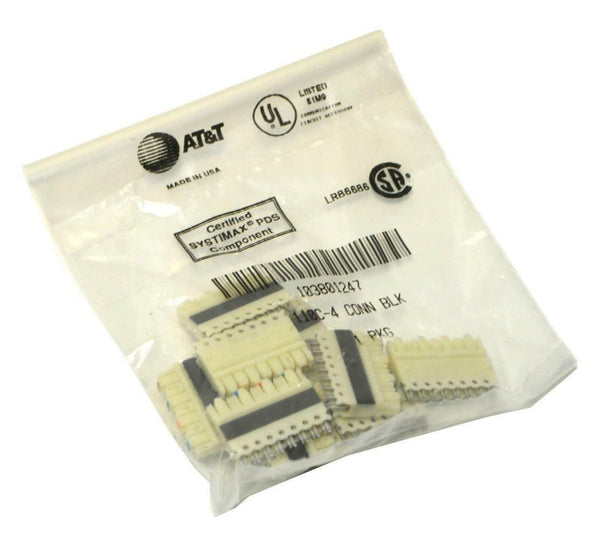 Lot of 10 NEW AT&T CERTIFIED SYSTIMAX PDS COMPONENT 110C-4 CONNECTORS