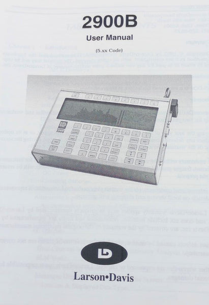 Larson Davis 2900B Real-Time Sound Level Meter Reference Manual