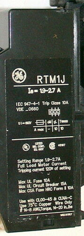 GE MOTOR STARTER OVERLOAD COMBO MODEL CL00A310T RTM1J