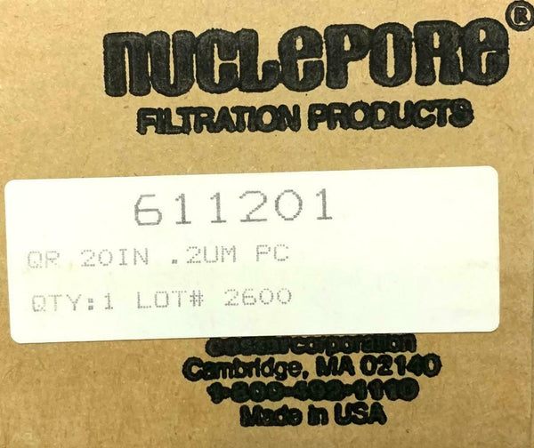 Nuclepore Filtration Products 611201 Filter Cartridge .2UM 20" (10 ...