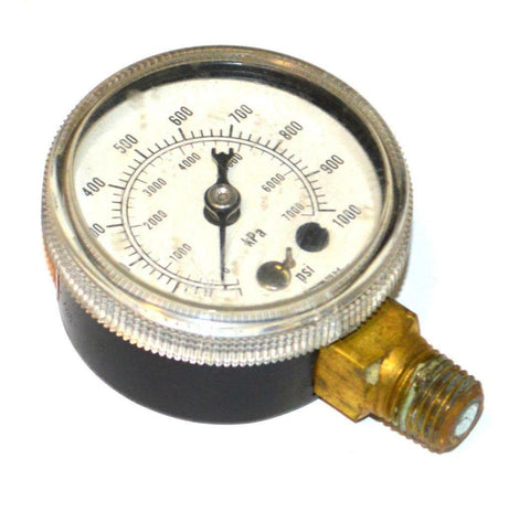 MARSH 0-1000 PSI 0-7000 KPA PRESSURE GAUGE 1/4" NPT BOTTOM MOUNT