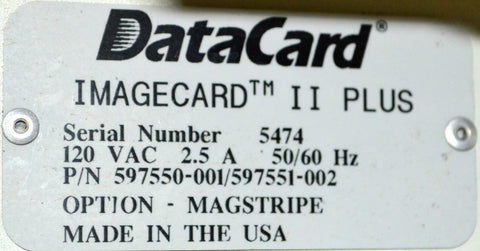 DATACARD IMAGECARD II PLUS 597550-001/597551-002 W/OPTION MAGSTRIPE