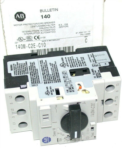 Allen Bradley 6.3-10A Motor Protector Circuit Breaker 140M-C2E-C10 NIB