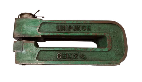 Unipunch 8BX2-1/4 C-Frame Die Punch Tool 2-1/4" Width 8" Throat 8BX21/