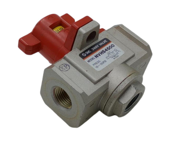 SMC NVHS4500 3-Way Pneumatic Lockout Shut-Off Valve 1/2" NPT 15-150PSI