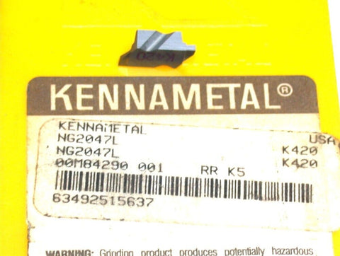 Lot of 4 New Kennametal Top Notch Grooving Inserts NG2047L K420