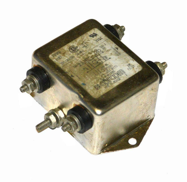 CORCOM 20VK6 F7357 EMI FILTER 120-250 VAC @ 20 AMPS