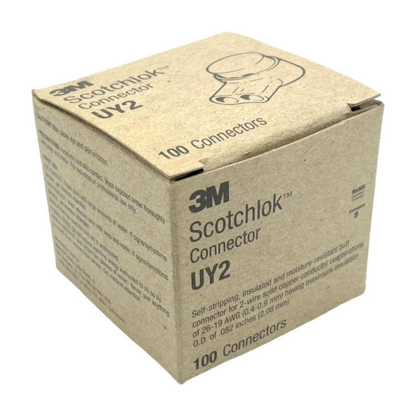 3M UY2 Self-Stripping Insulated 2-Wire Scotchlok Connector - Box of (1 ...