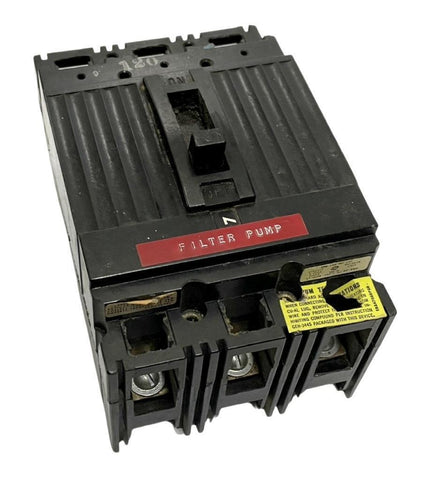 General Electric TE132100 3-Pole Circuit Breaker 100A 240V 3 Phase Bol ...