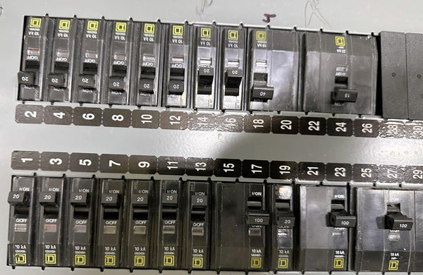 Square D NQ Breaker Panelboard 100A 208Y/120V 3 Phase 4 Wire w/ 22 Bre