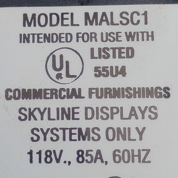 Skyline Displays MALSC1 Skytrax Light Bracket / Arm 118V 85A 60HZ