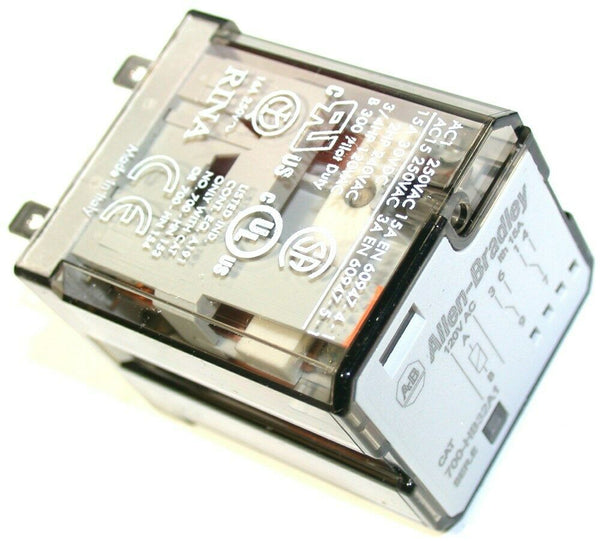 Up to 3 Allen Bradley Ice Cube, 8-Blade, 2PDT, 15A, 120VAC Relay 700-H