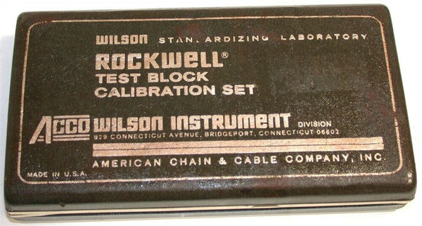 Wilson Rockwell Hardness Test Block Set with Case B 40.3 and B 85.0