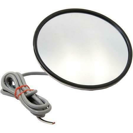 TRP SH8S0FH 8" Convex Stainless Steel Heated Mirror