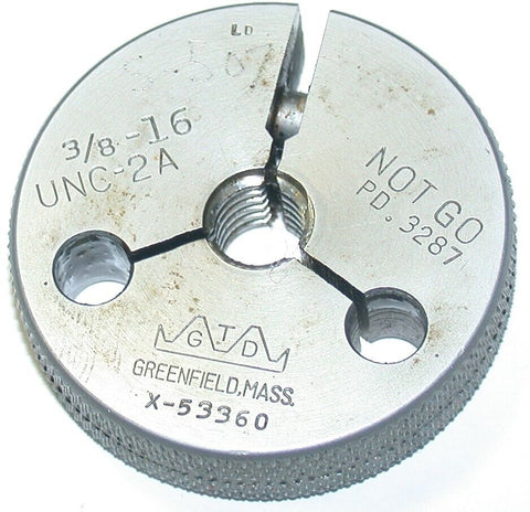 Greeenfield 3/8"-16 UNC-2A Thread Ring No Go Gage