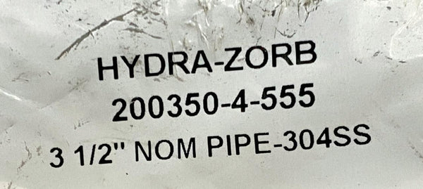 Hydra-Zorb 200350-4-555 3 1/2" Cushion Clamp Nom Pipe 304 Stainless St