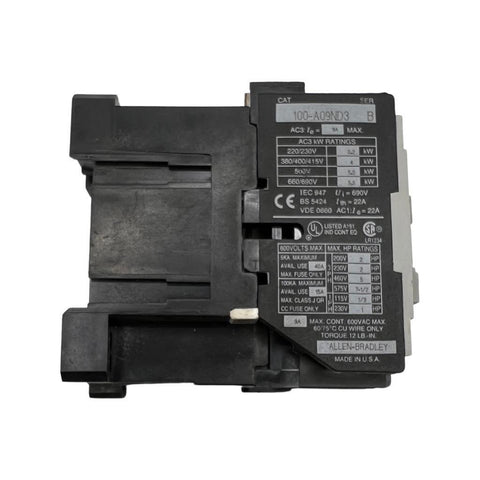 Allen Bradley 100-A09ND3 Series B Contactor 9A Max