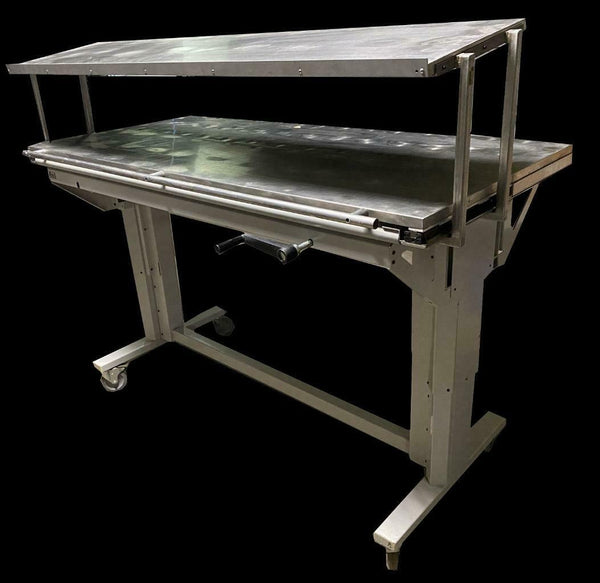Lista Align Workstation Bench Stainless Adjustable Slide Table 52" x 7