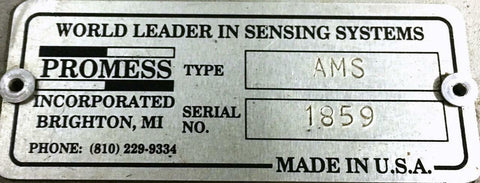 PROMESS AMS SENSING SYSTEM - SOLD AS IS