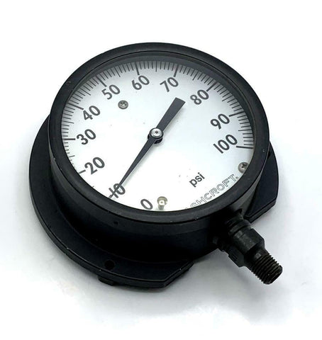 Ashcroft 0-100 PSI Pressure Gauge 1/4" NPT Bottom Mount