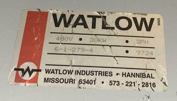 Watlow 6-1-279-4 Immersion Heater 480V 30kW 3Ph