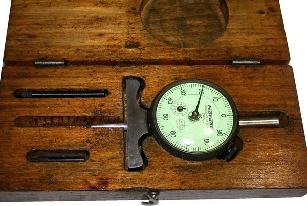 Federal Depth Gage Large Dial .001" Indicator Set 1" Travel C81S