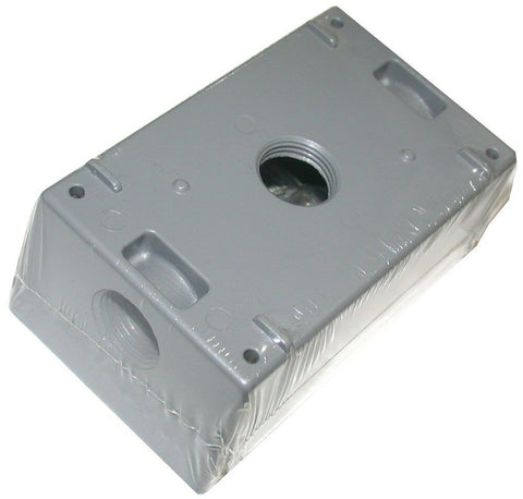 Electrical Box TayMac SB375S Weatherproof Box - 1-Gang Gray Outdoor ...