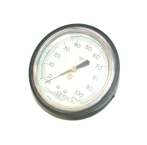 JOHNSON CONTROLS PANEL BACK MOUNT TEMPERATURE GAUGE 1/8 NPT 0-100 DEGR