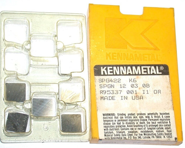 Lot of 7 New Kennametal Kendex Positive Carbide Turning Inserts SPG422 ...