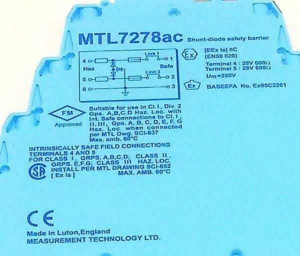 New Measurement Technology MTL7056ac Din Rail Mount Safety Barrier Rel