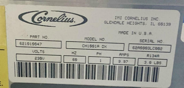 Remcor Cornelius CH1001A DX Recirculating Chiller 230V 1 Ph 621010047