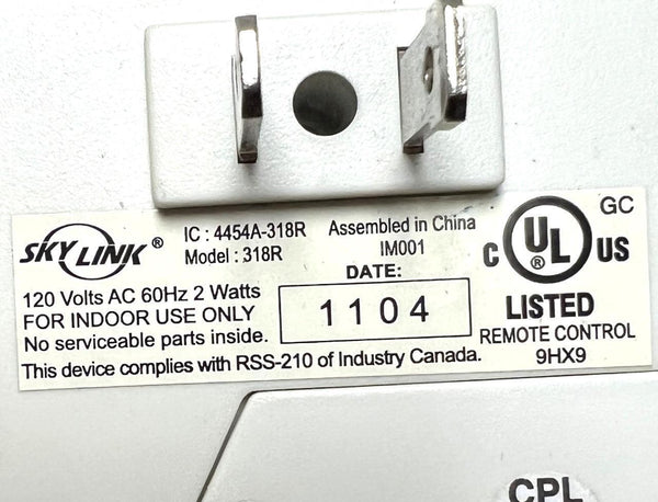 Houselink 318K Garage Door Keypad With Skylink 318R Receiver | Surplus ...