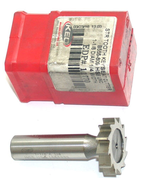 KEO 1 1/8" Diameter 1/4" Cut 1/2" shank 12 Teeth Keyseat Cutter 11770