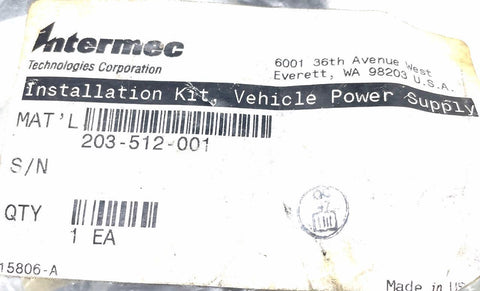 Intermec Technologies 203-512-001 Vehical Power Supply Installation Ki