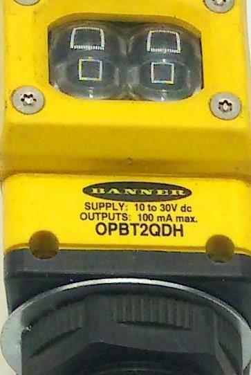 Banner OPBT2QDH OSBLV Photoelectric Sensor W/Power Block 10-30 VDC
