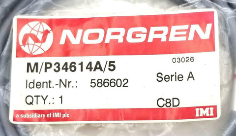 Norgren M/P34614A/5 Cable Plug In Straight 5M Ser. A (4 Available)