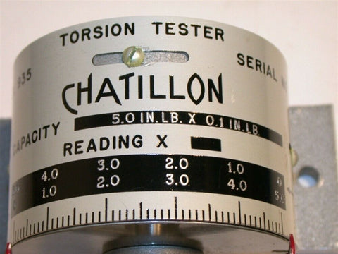 CHATILLON 5.0 IN. LB X 0.1 IN. LB. TORSION TESTER MODEL 935 -FREE SHIP