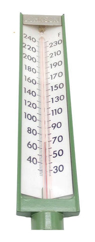Johnson Industrial Glass Thermometer 9" Scale 3.5" Stem No Well 30-240