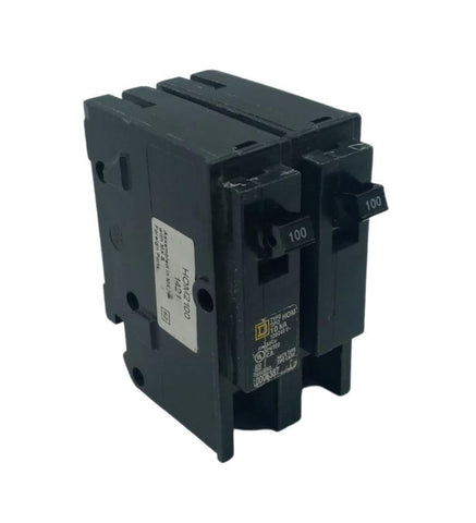 Square D HOM2100 2 Pole Circuit Breaker 100A 120/240VAC Plug-In Mount