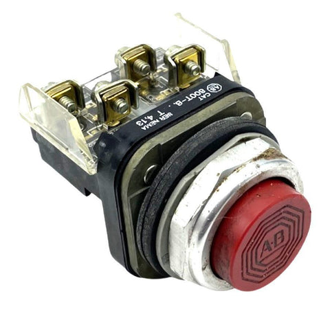 Allen-Bradley 800T-B Red Push Button Switch With 800T-XA Contact Block