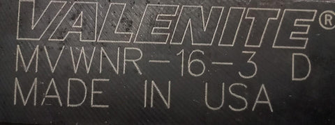 Valenite MVWNR-16-3D RH Indexable Lathe Turning Tool Holder 1" Shank 6