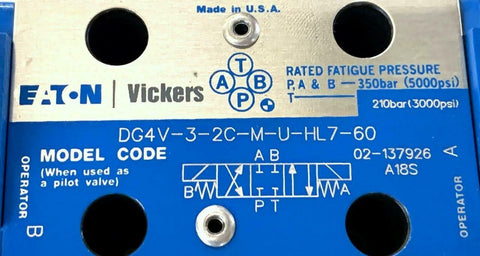 Eaton Vickers DG4V-3-2C-M-U-HL7-60 Directional Control Valve