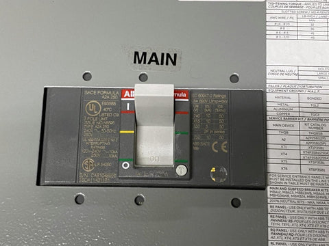 GE AQF3422AT Breaker Panelboard 225A 240V w/ AB43B Box & (42) THQB1120